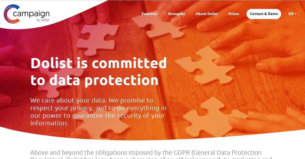 GDPR & Data Protection - Campaign by Dolist