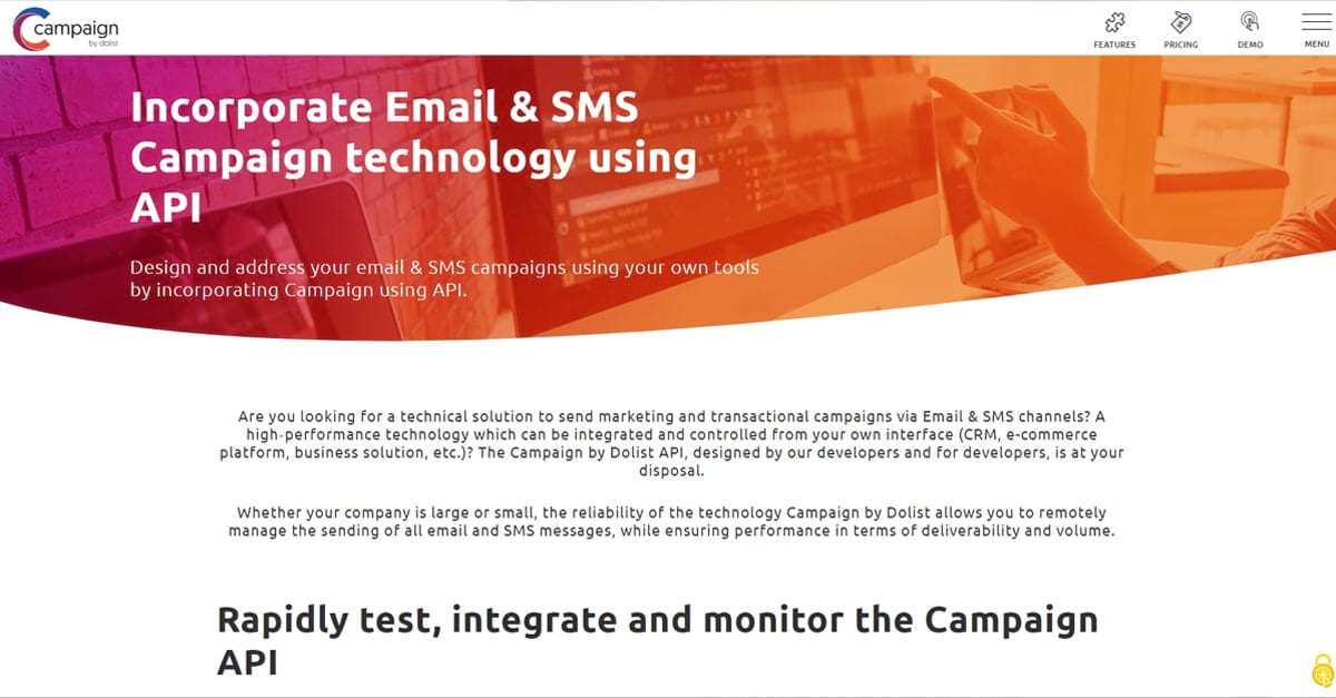 Integrate by API the Email & SMS Campaign sending technology