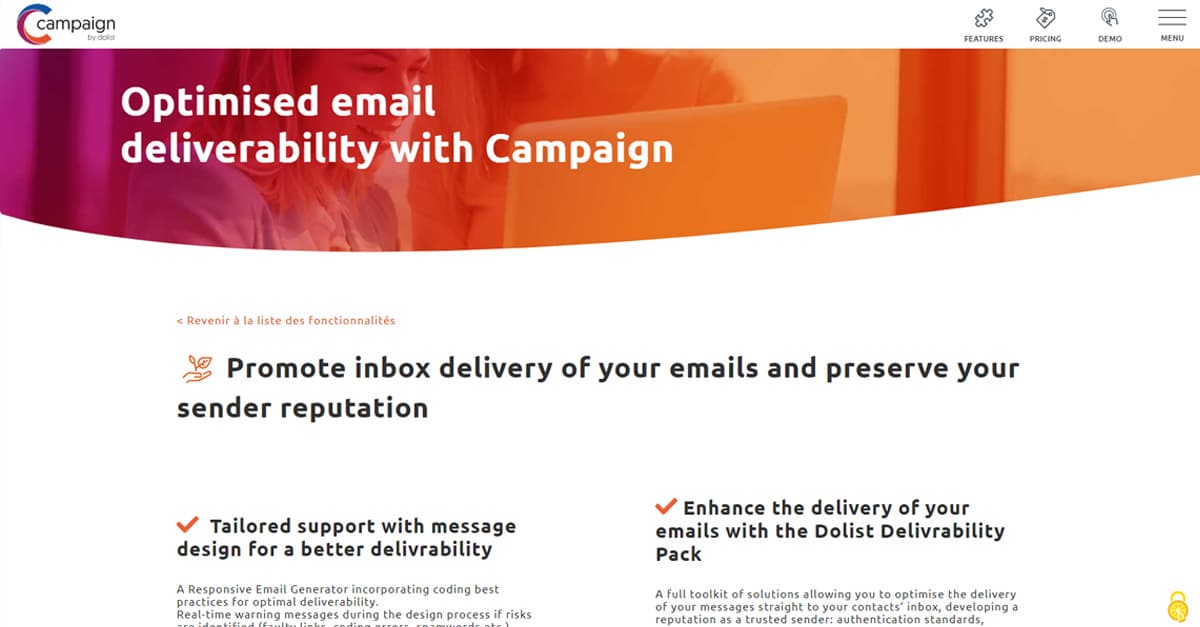 Optimize the deliverability of your emails with Campaign by Dolist